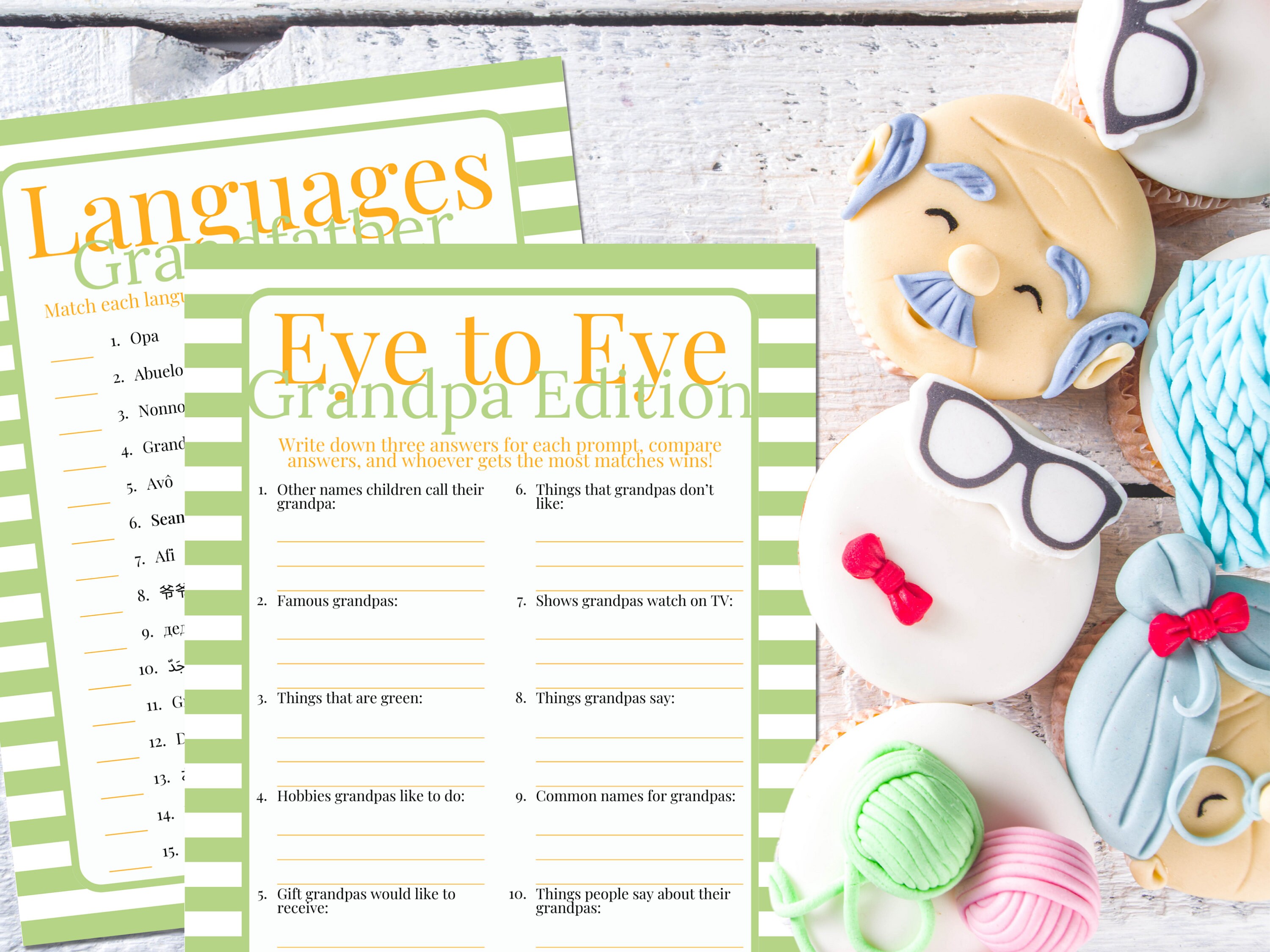 Grandpa Printable Party Game Bundle, Grandfather Gift, Grandpa Would ...