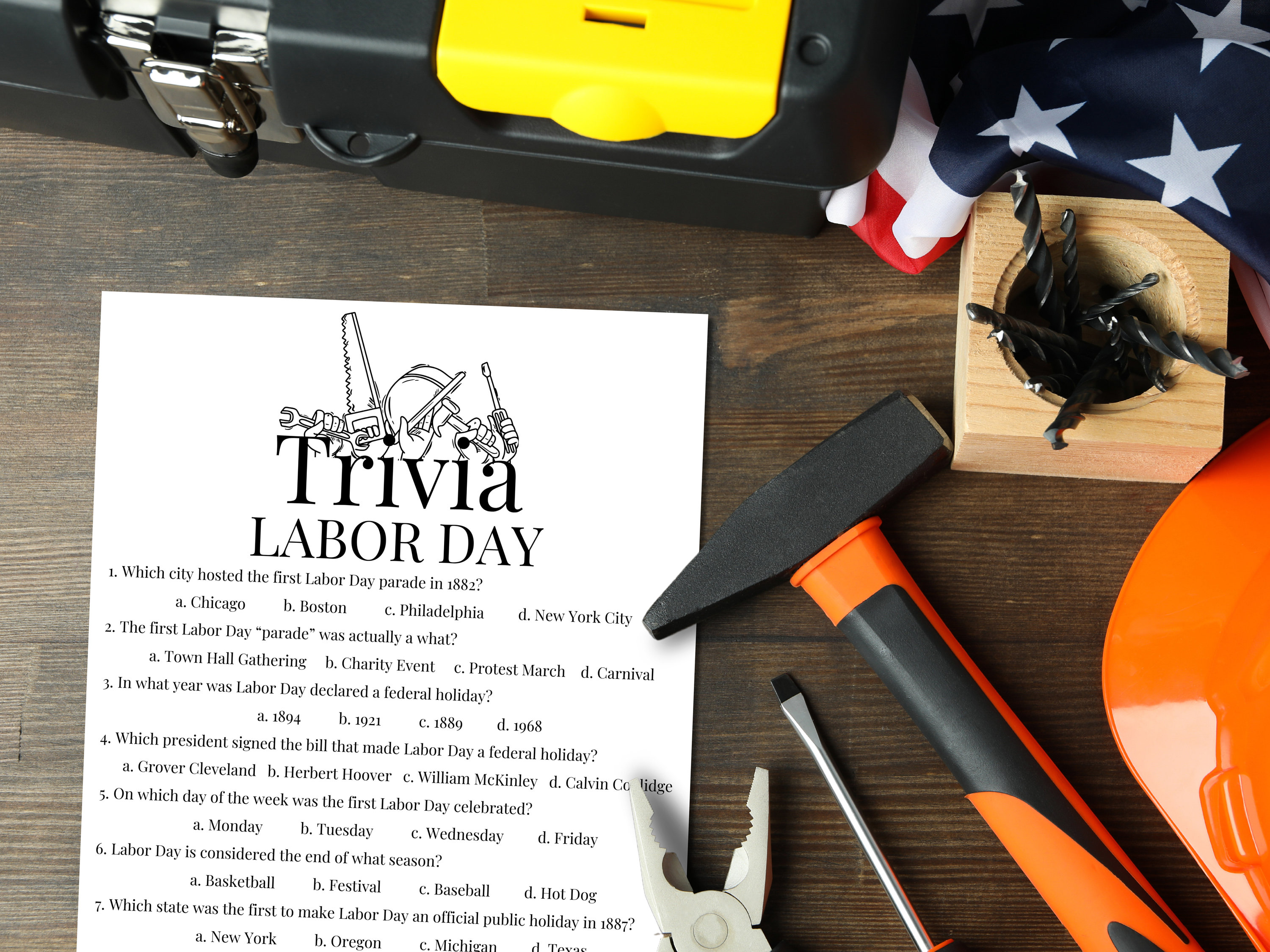 Labor Day Printable Party Games Bundle, Trivia, Matching Games, Emoji ...