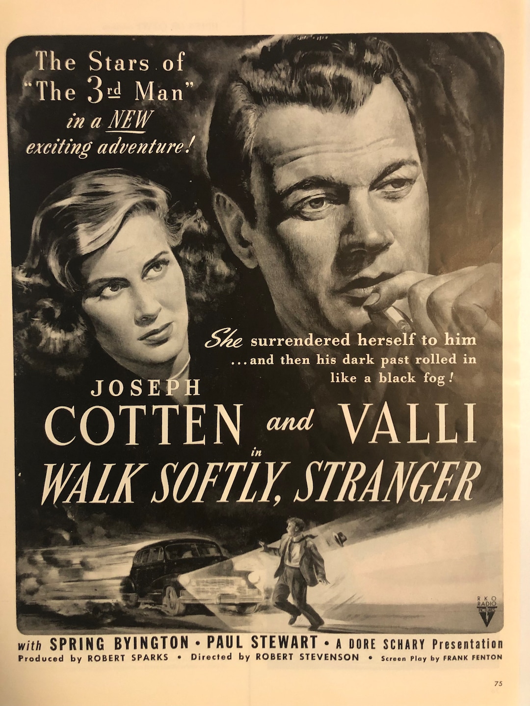 Walk Softly Stranger Movie Ad: 1950s Mid-century Decor - Etsy
