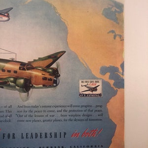 Lockheed Advertisement 1940’s Man Cave Decor Home Decor Original ...