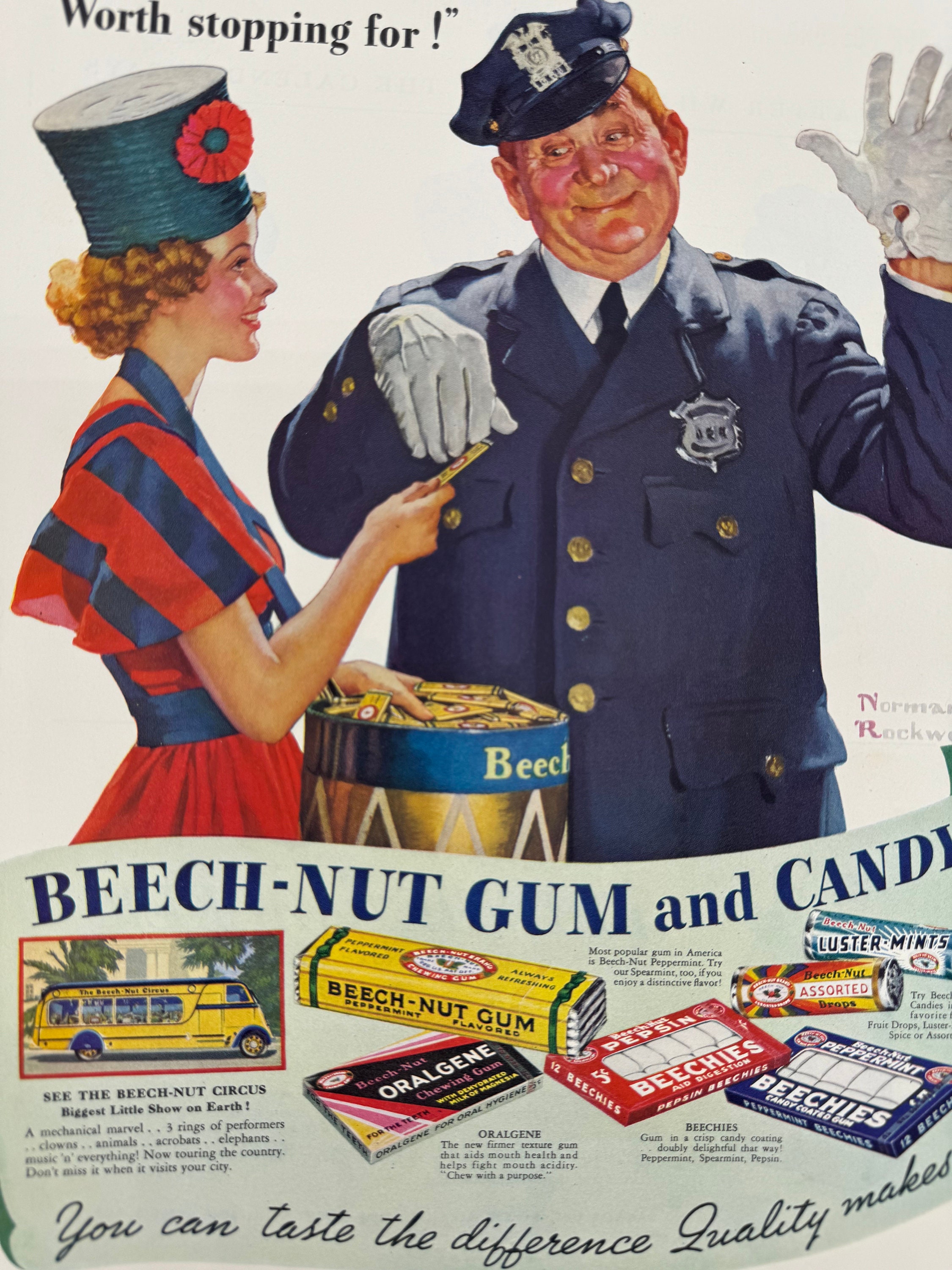 Beech Nut Candy Gum 1930’s Kitchen Decor Home Decor Original ...
