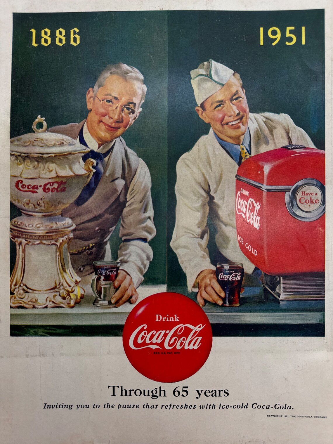 1950s Coca Cola Advertisement: Original Vintage Soda Print - Etsy