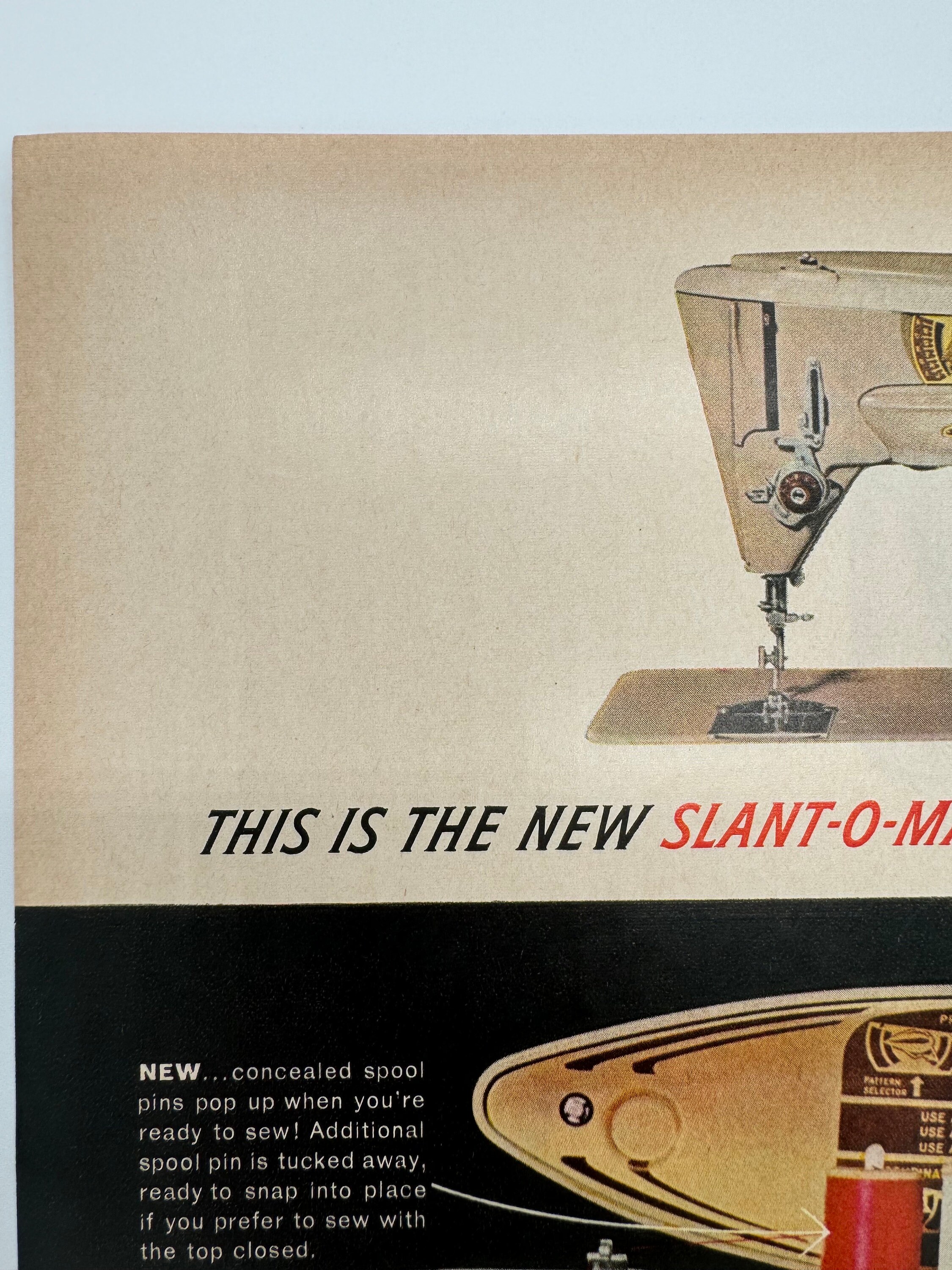 Singer Sewing Machine Advertisement Home Decor Original Advertisement ...