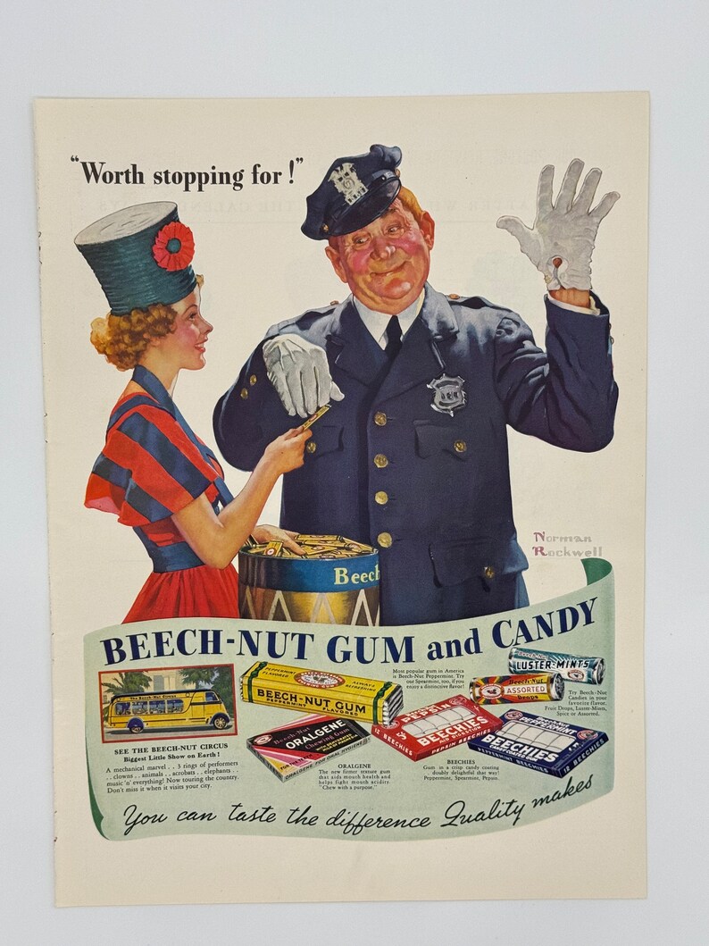 Beech Nut Candy Gum 1930’s Kitchen Decor Home Decor Original ...