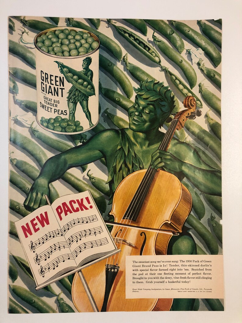 Green Giant New Pack Advertisement 1950’s Kitchen Decor Home Decor ...