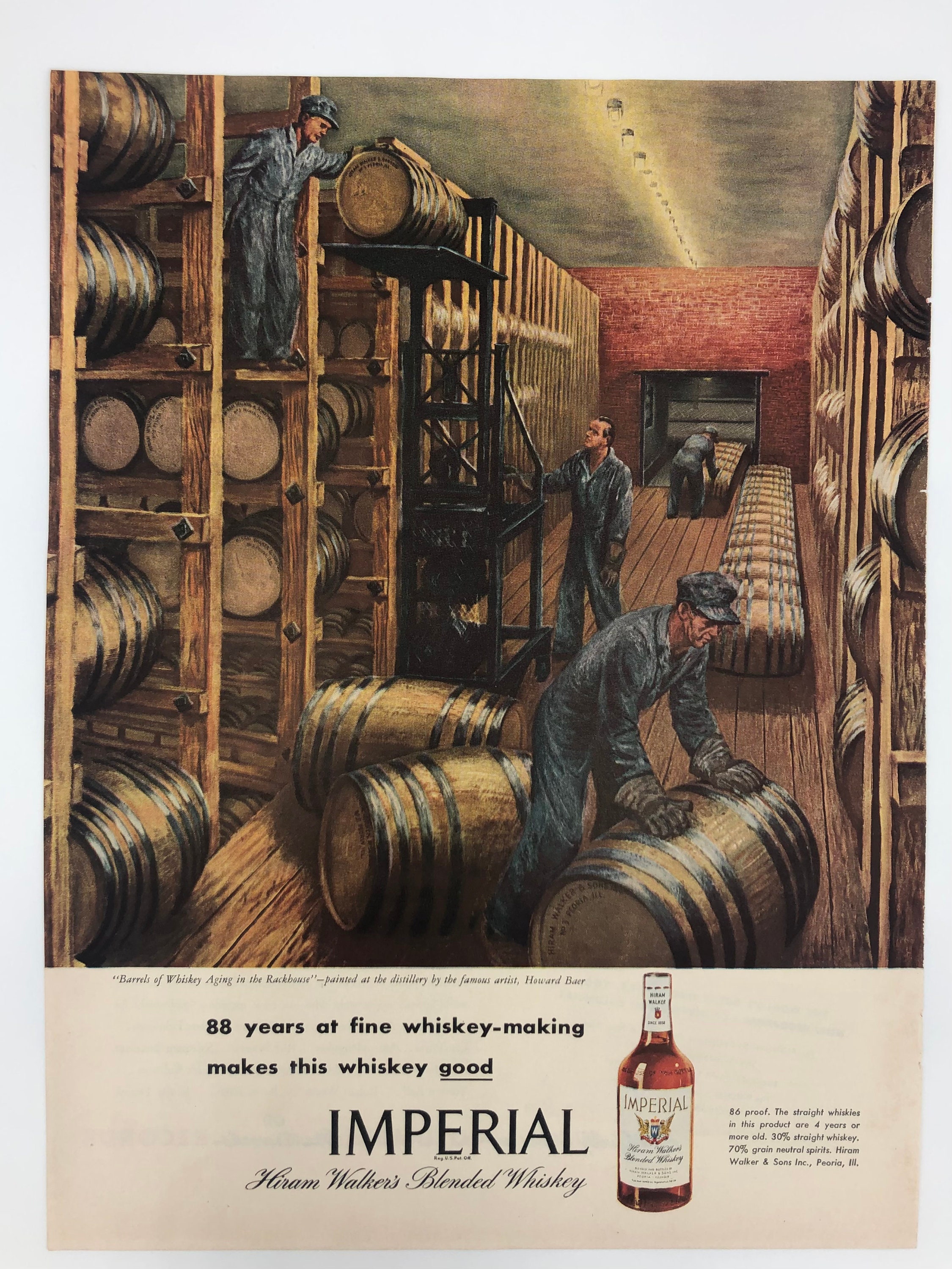 Imperial Alcohol Advertisement Man Cave Decor Home Decor Original ...