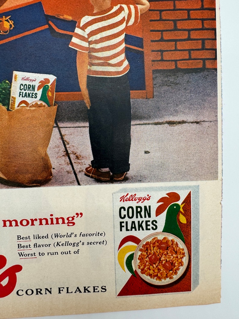 1961 Kellogg's Corn Flakes Ad: Mid-century Military Print - Etsy