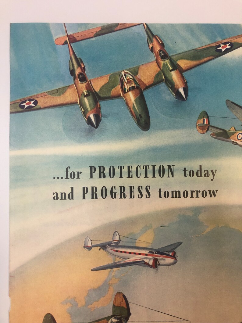 Lockheed Advertisement 1940s Man Cave Decor Home Decor - Etsy