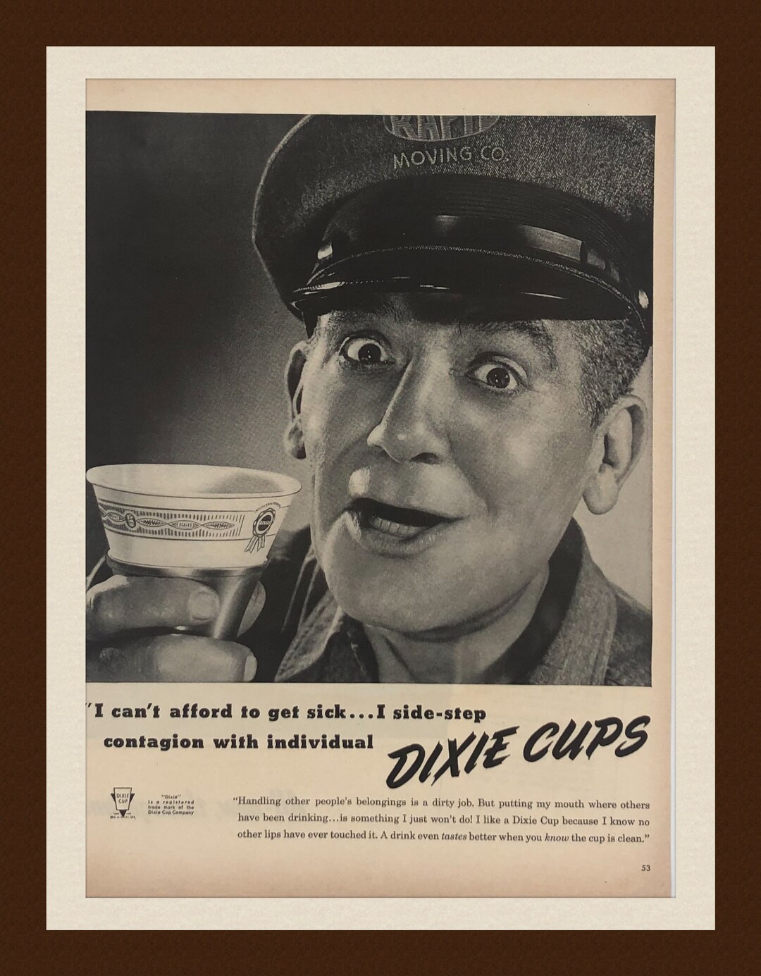 1948 Dixie Cups Advertisement: Mid-century Kitchen Decor - Etsy