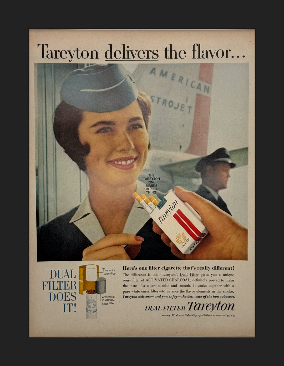 Tareyton Cigarettes Advertisement Man Cave Decor Home Decor Original ...