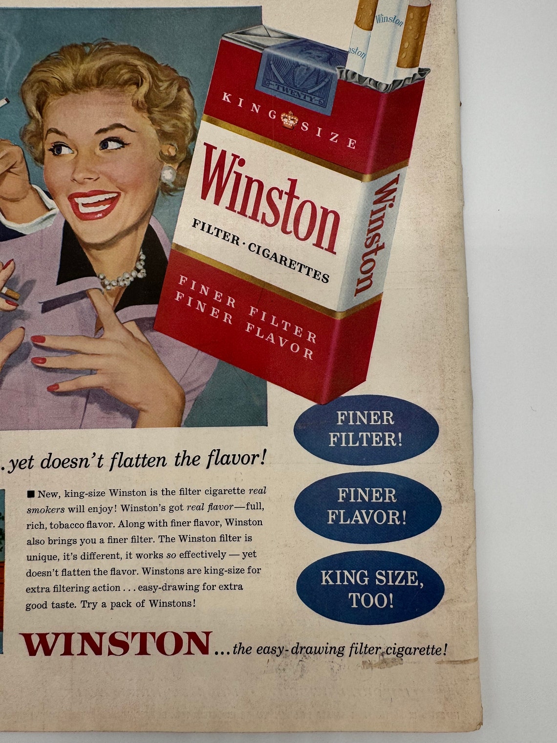 Winston Cigarettes Advertisement 1950s Man Cave Decor Home Decor ...
