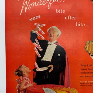 Baby Ruth Candy 1960’s Kitchen Decor Home Original Advertisement Wall ...