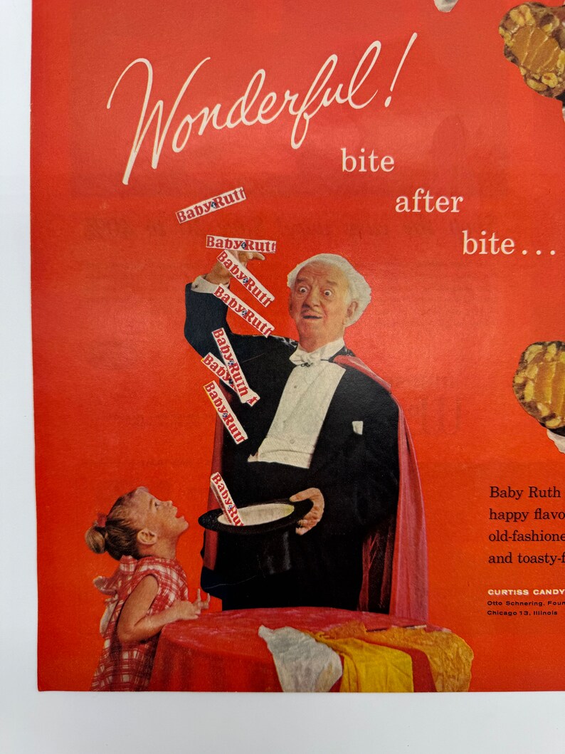 Baby Ruth Candy 1960’s Kitchen Decor Home Original Advertisement Wall ...