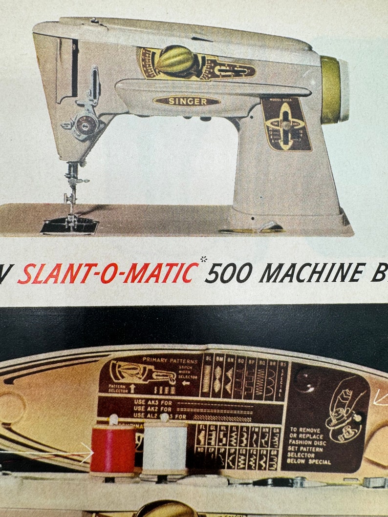 Singer Sewing Machine Advertisement Home Decor Original Advertisement ...