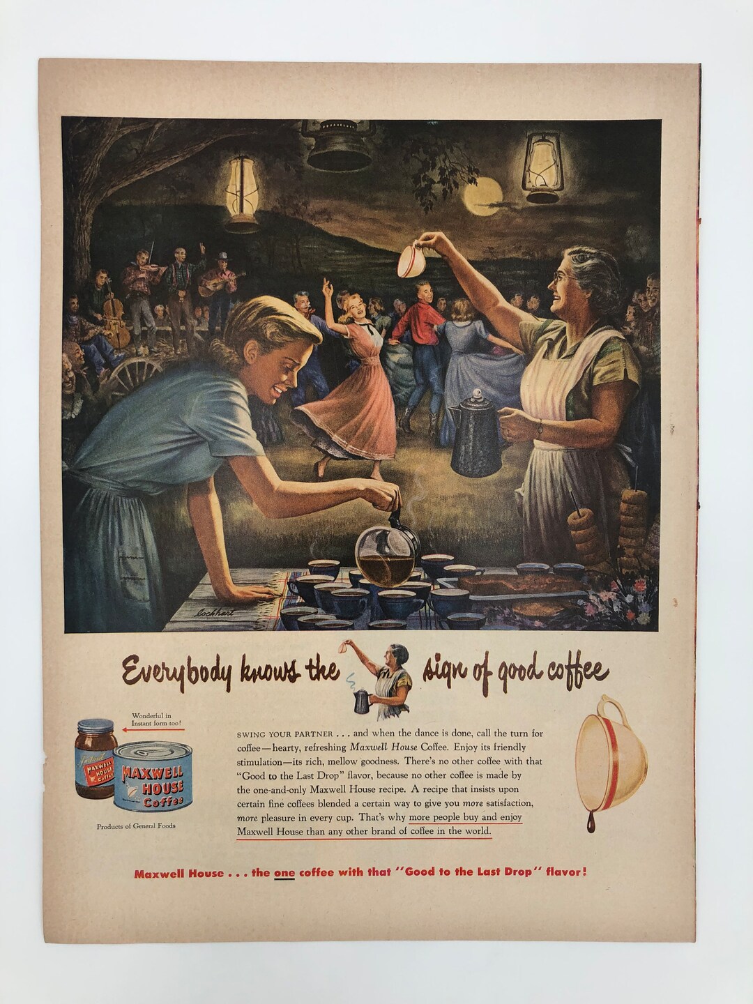 Maxwell House Coffee Advertisement 1950s Kitchen Decor Home Decor ...