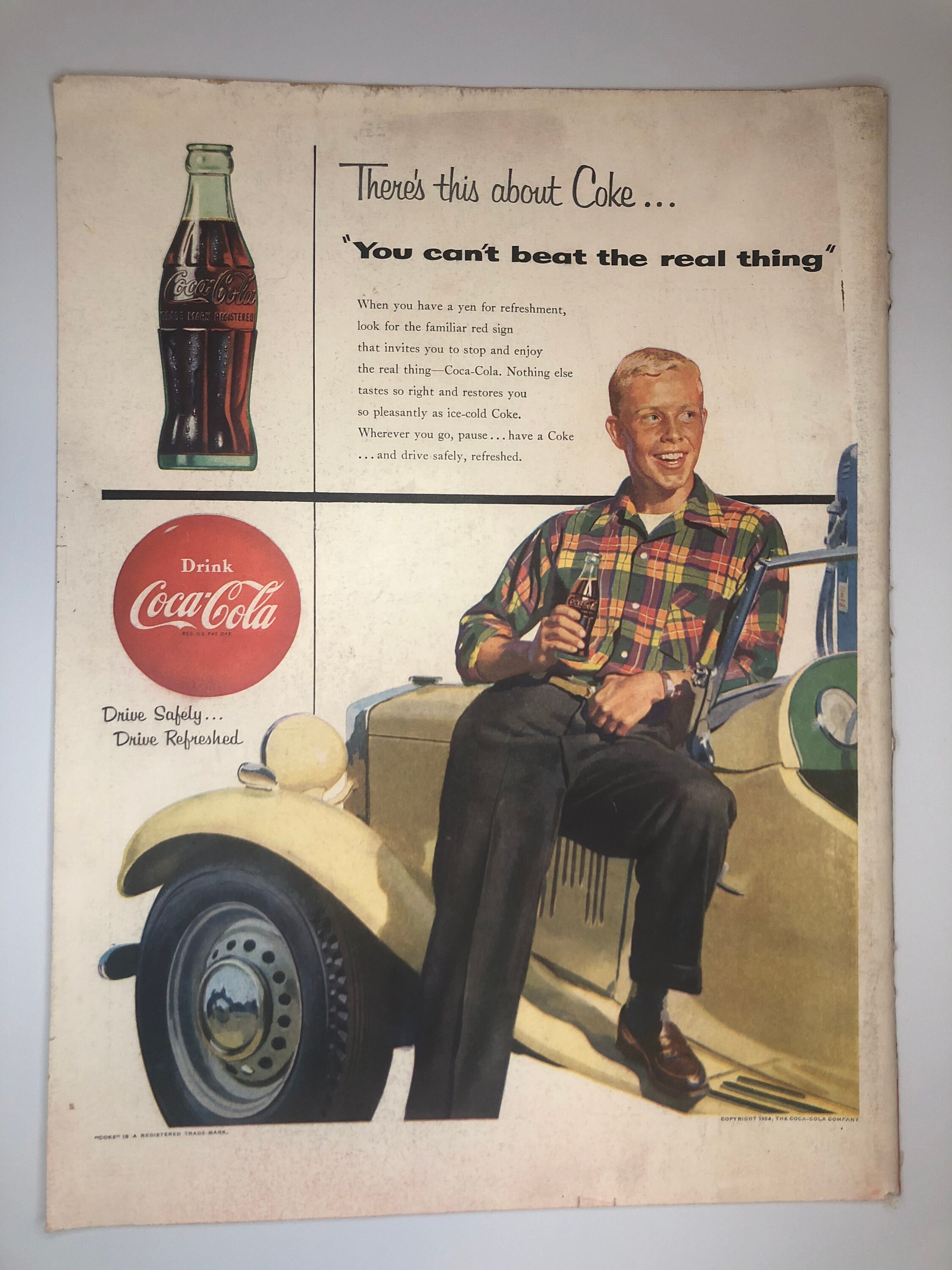Coca Cola Coke Vintage Advertisement 1950’s Kitchen Decor Home Decor ...