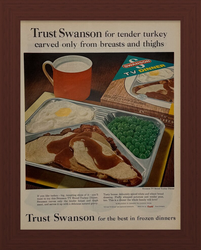 Swanson TV Dinner Advertisement 1960’s Kitchen Decor Home Dinner ...