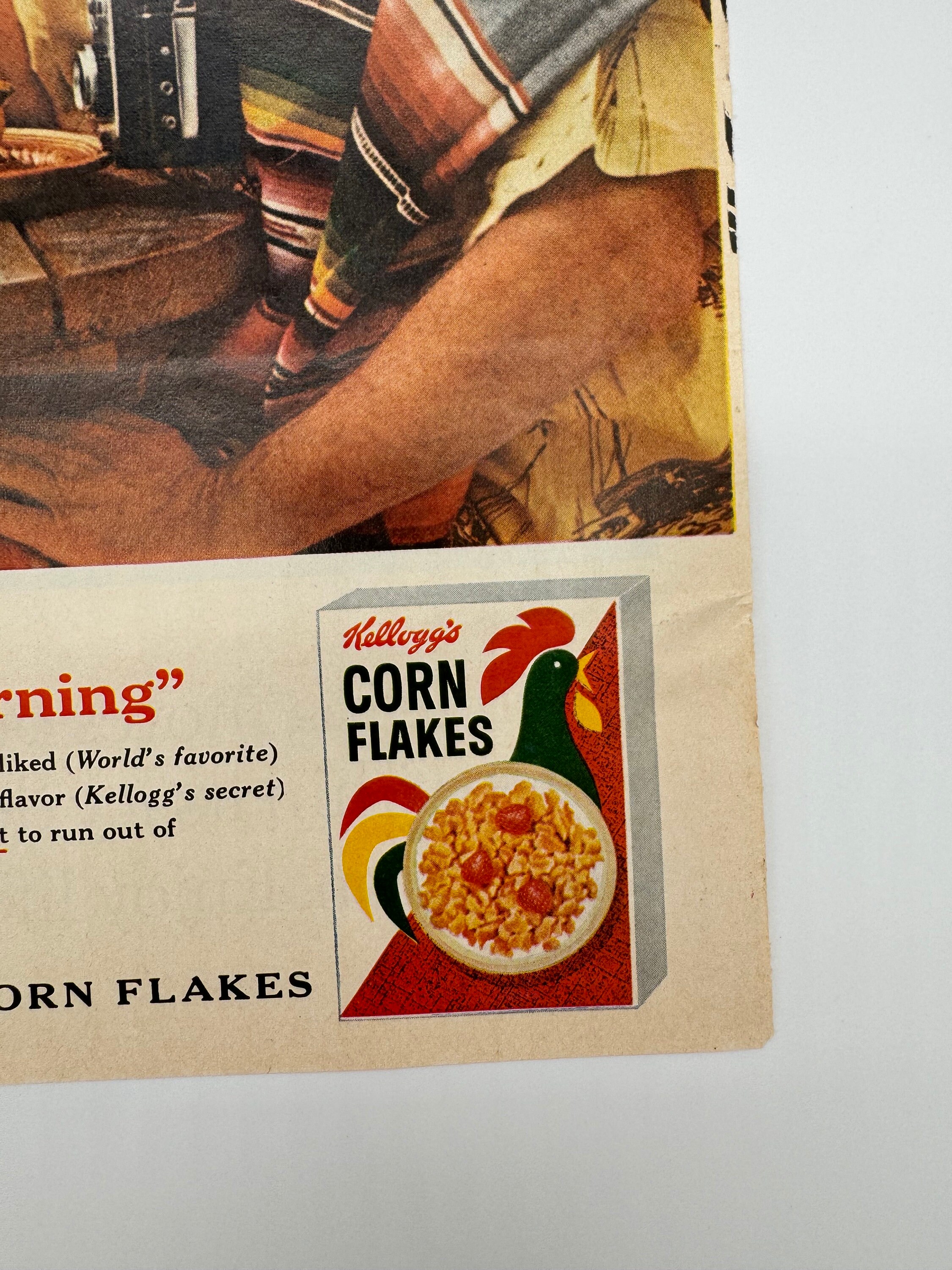 1961 Kellogg's Corn Flakes Ad: Mid-century Kitchen Decor - Etsy