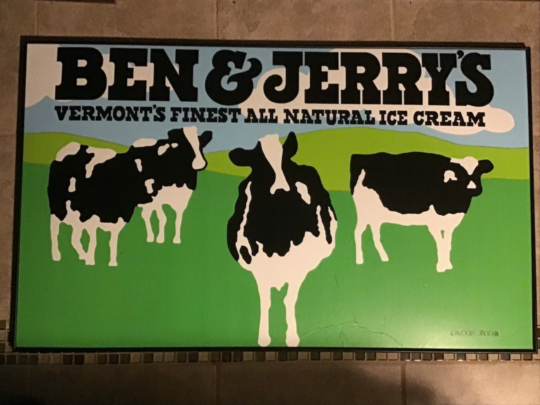 Artist Woody Jackson. Ben and Jerrys COW - Etsy