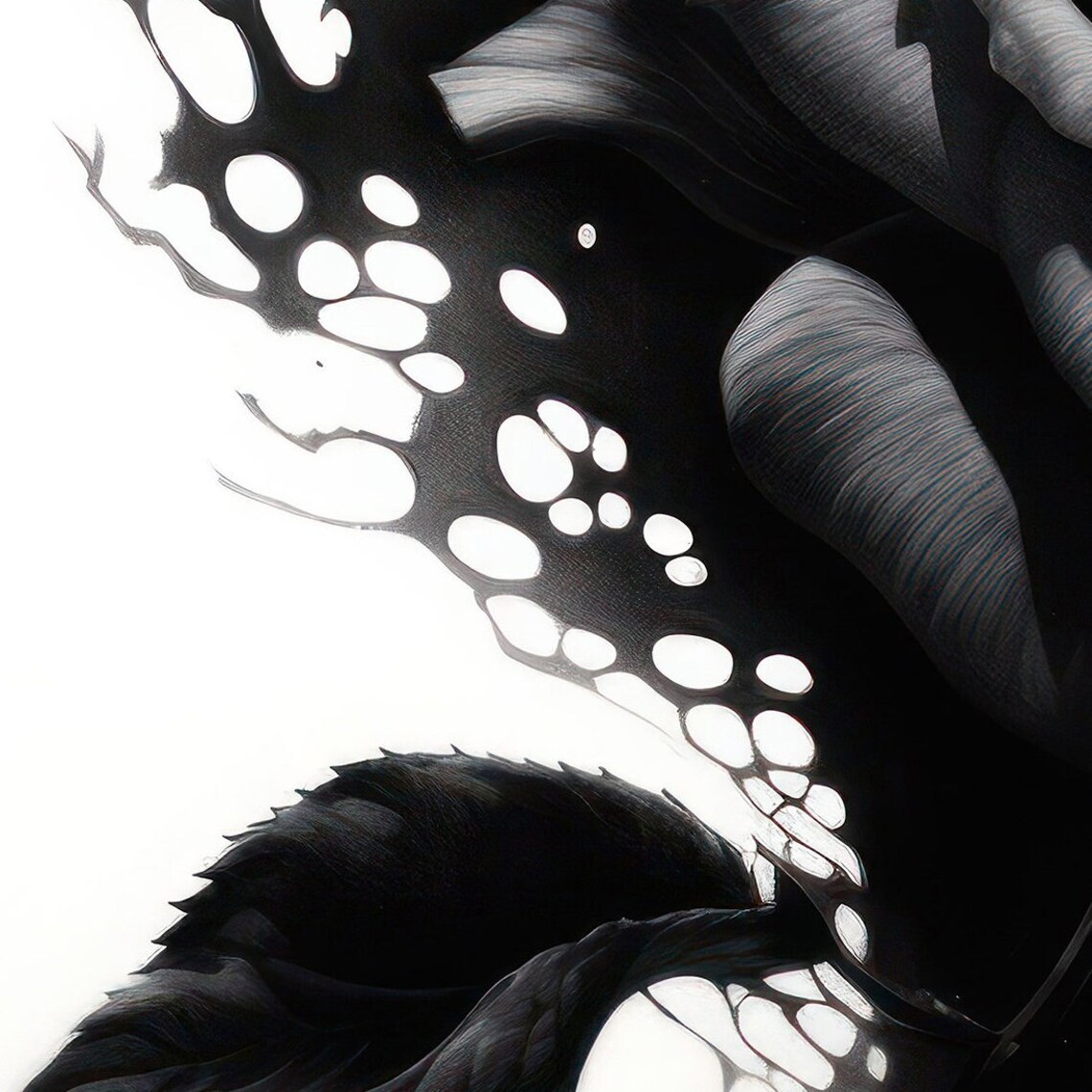 Black Ink Rose - Etsy