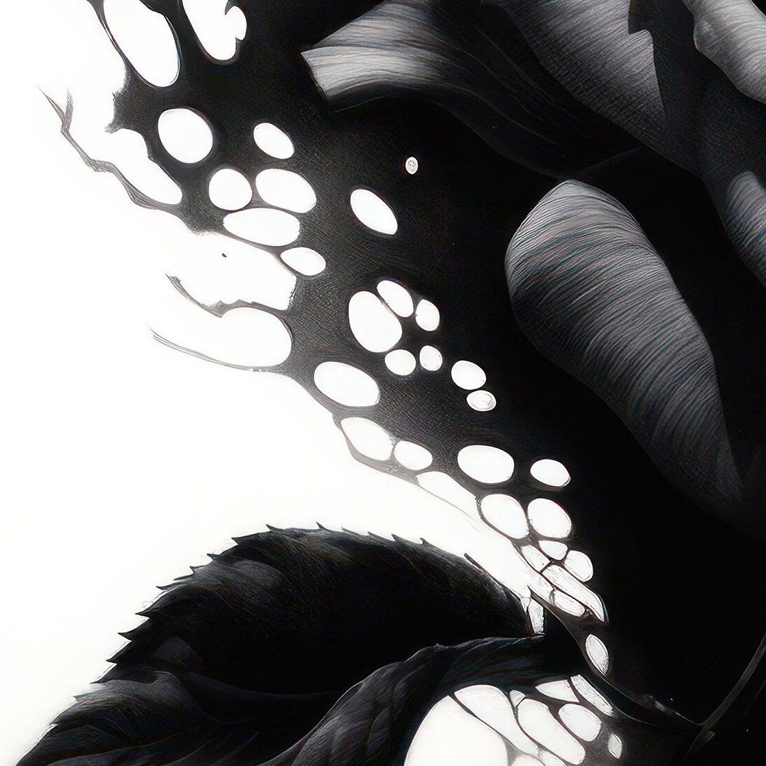 Black Ink Rose - Etsy