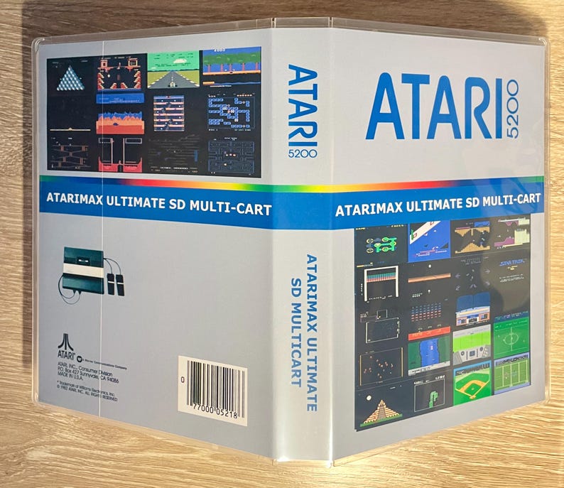 Atarimax SD Multi-cart - Atari 5200 - Custom Clear Game Case Only - No ...
