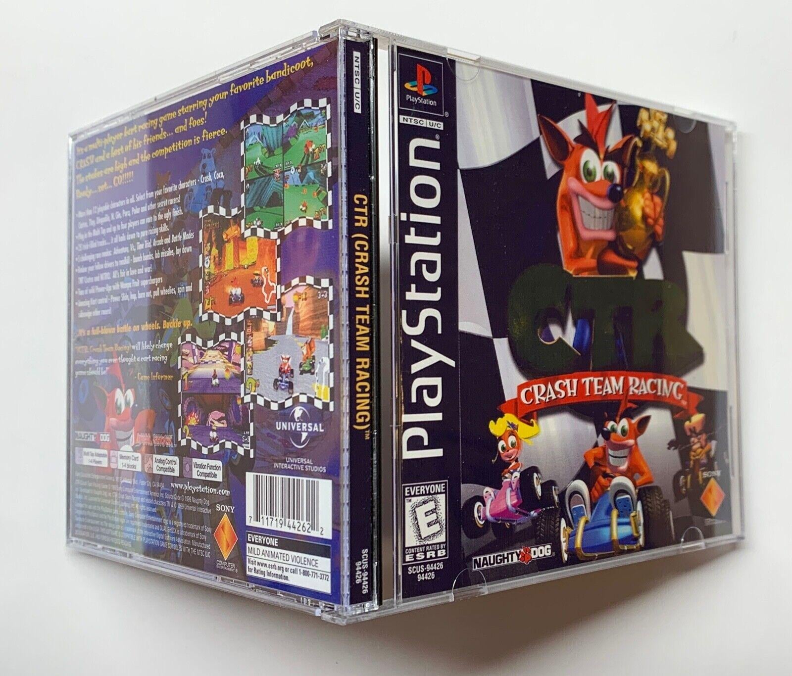 Crash Bandicoot 1, 2, 3, Crash Team Racing - Playstation 1 - Black Tray ...