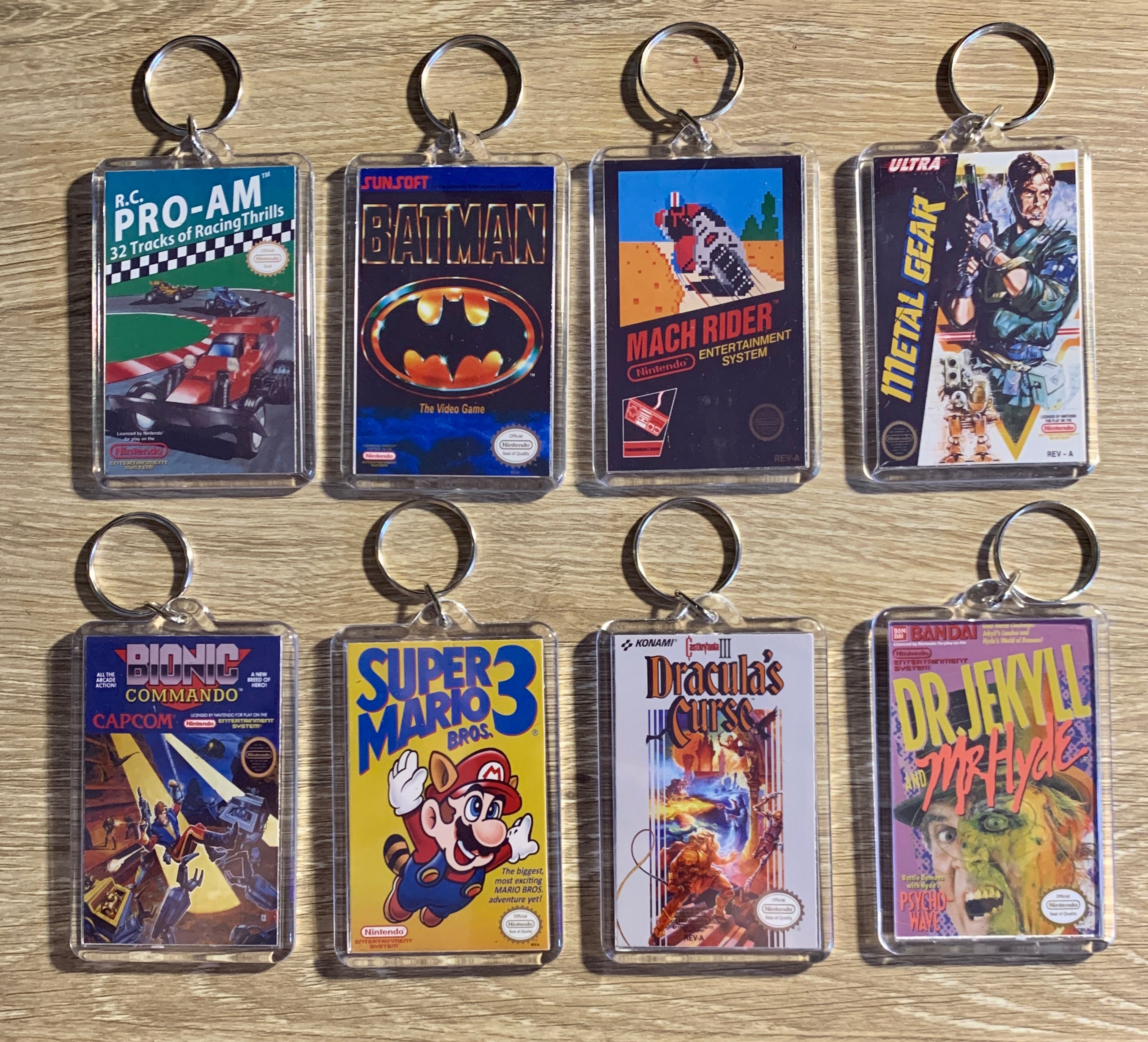 Original Nintendo NES Custom Keychain Pick Any Game Free Shipping - Etsy