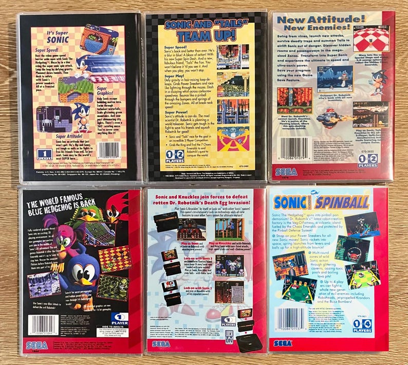 Sonic and Knuckles - Sonic 1 -2 - 3 - 3D Blast - Spinball - SEGA ...