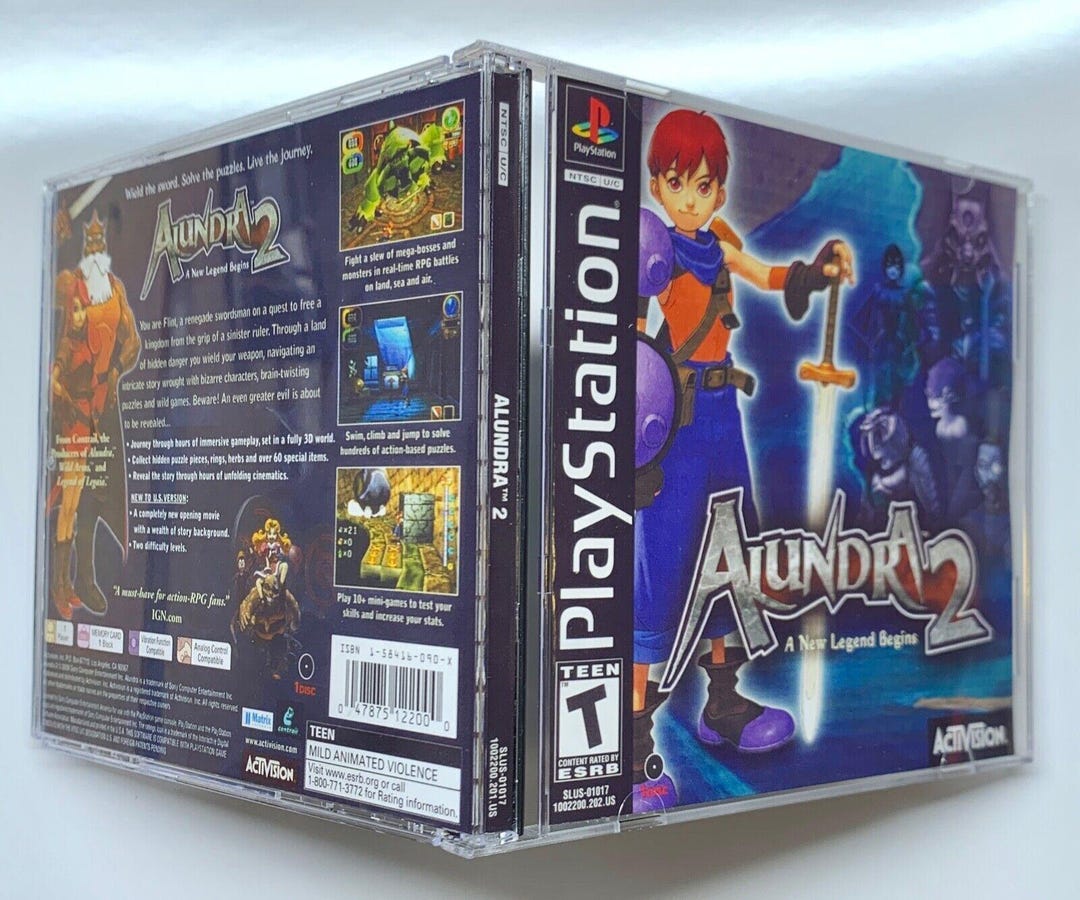 Alundra 2 Playstation 1 / PS1 New Replacement Game Case No Manual or Game Disc Free Shipping - Etsy