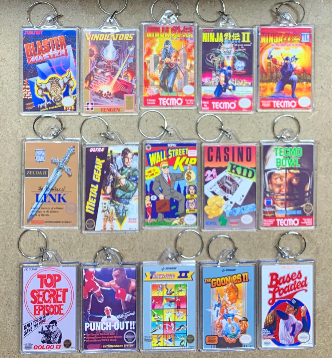 Nintendo NES - Custom Cover Art Keychain - Pick Any Game - Free ...