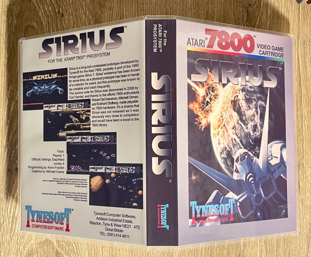 Sirius - Atari 7800 - Clear Game Case Only - No Game Included - Please ...