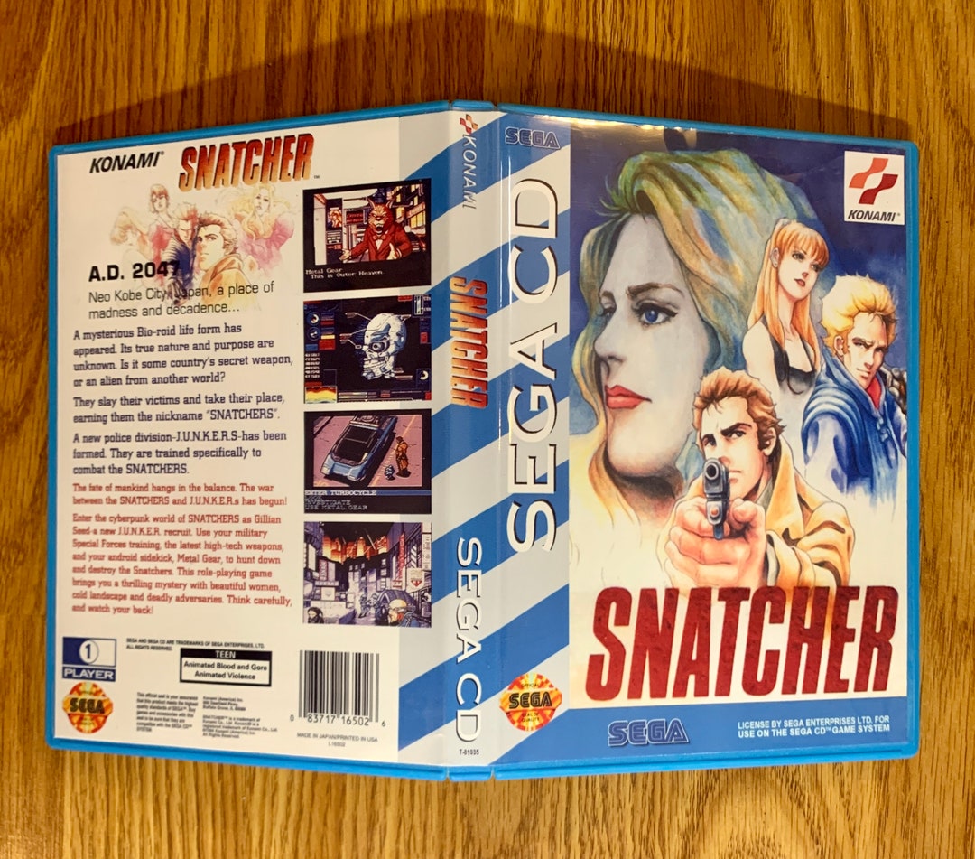 Snatcher Sega Mega CD Custom Game Case - Etsy