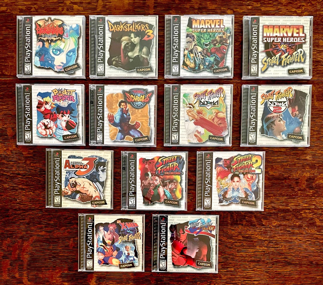 Fighter's Edge Capcom Replacement Cases - Playstation 1 - No Disc or ...