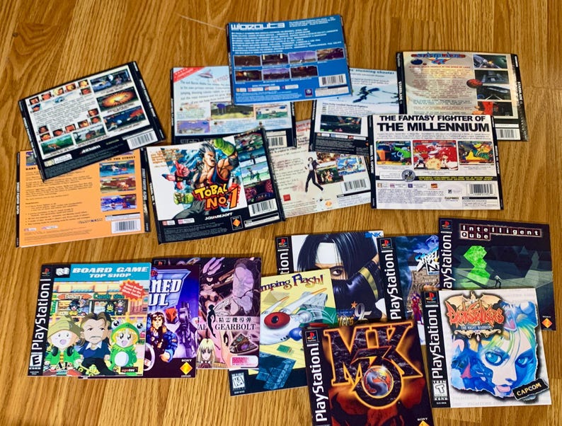 Back Art / Manual Cover Insert Replacement - Playstation / PS1 - Pick ...