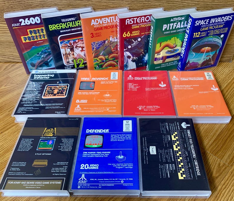 Pick Any Title - Atari VCS 2600 - New Clear Universal Game Cases - No ...