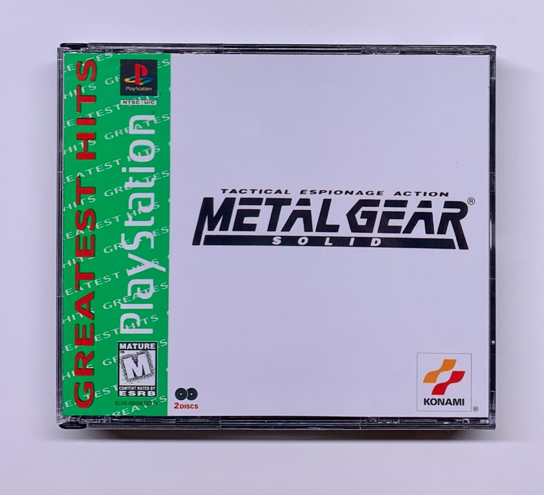 Metal Gear Solid Greatest Hits Playstation 1 Quad Replacement Game Case ...