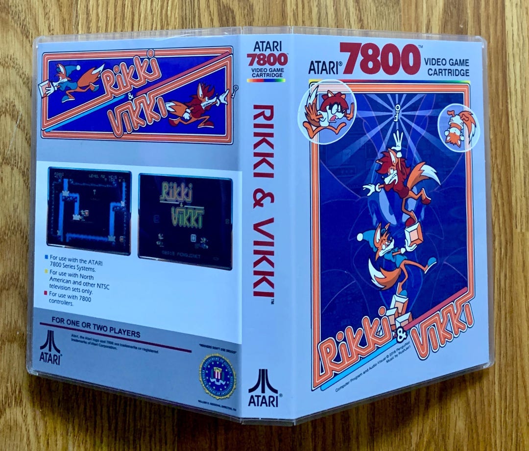 Rikki & Vikki / Rikki and Vikki - Atari 7800 Homebrew - Clear Game Case ...