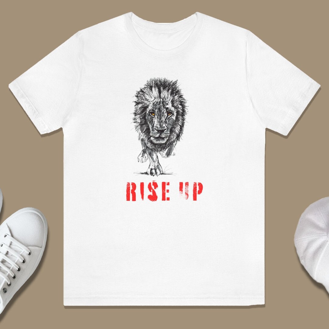 Rise up Lion Spirit Lion Tshirt for Women Female Empowerment - Etsy