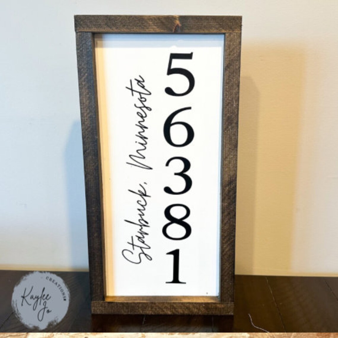 Zip Code Wood Sign, City & State Wood Sign, Home Town Wood Sign ...