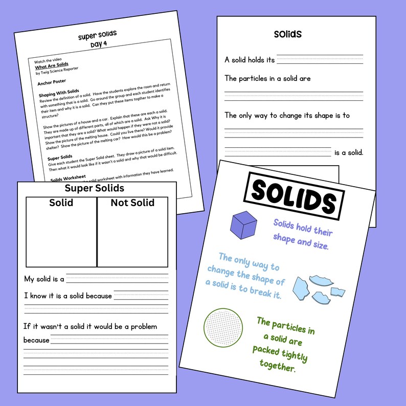 States of Matter Science Unit Primary Grades - Etsy
