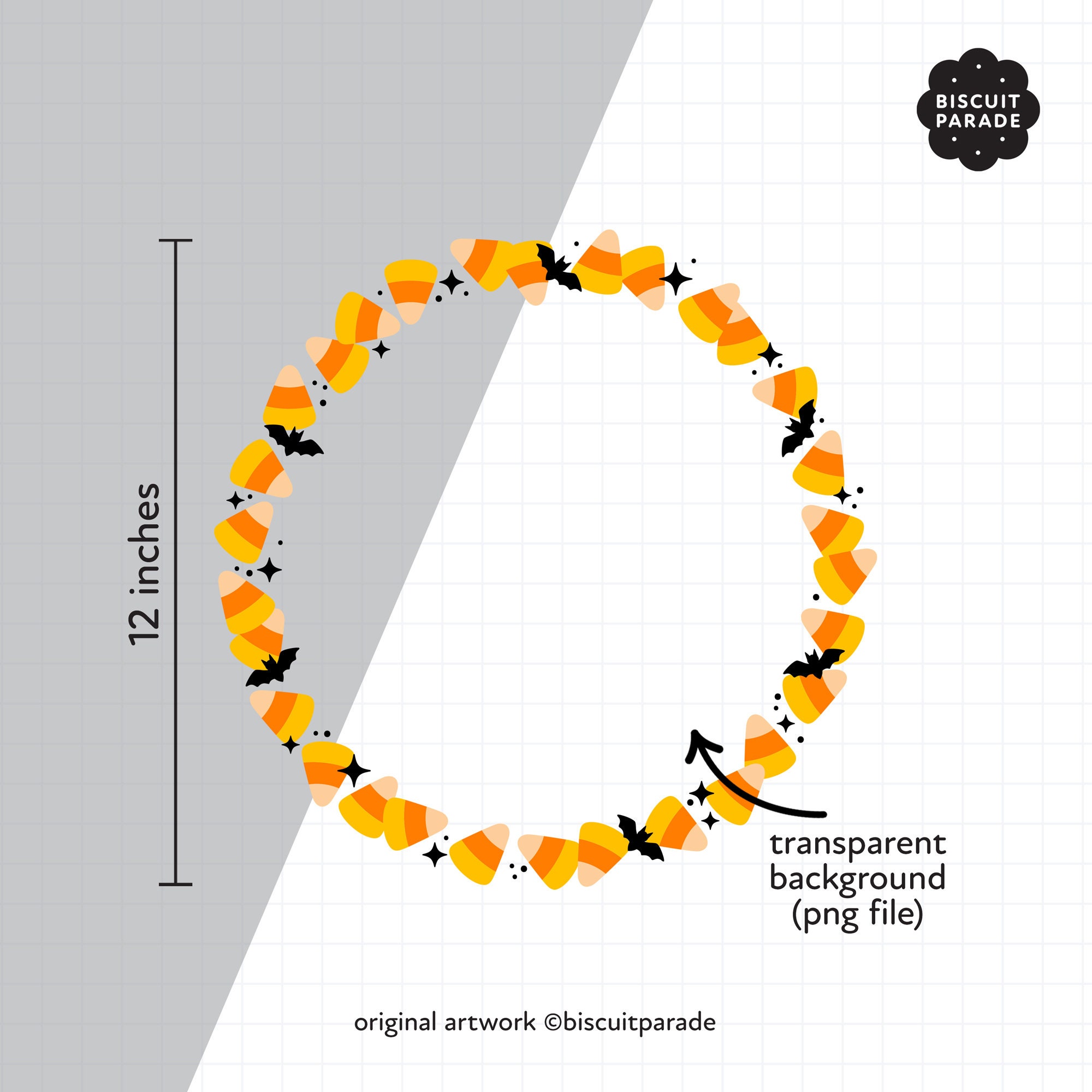 Candy Corn Round Border Frame, Spooky Cute, Candy Corn, Halloween Clip ...