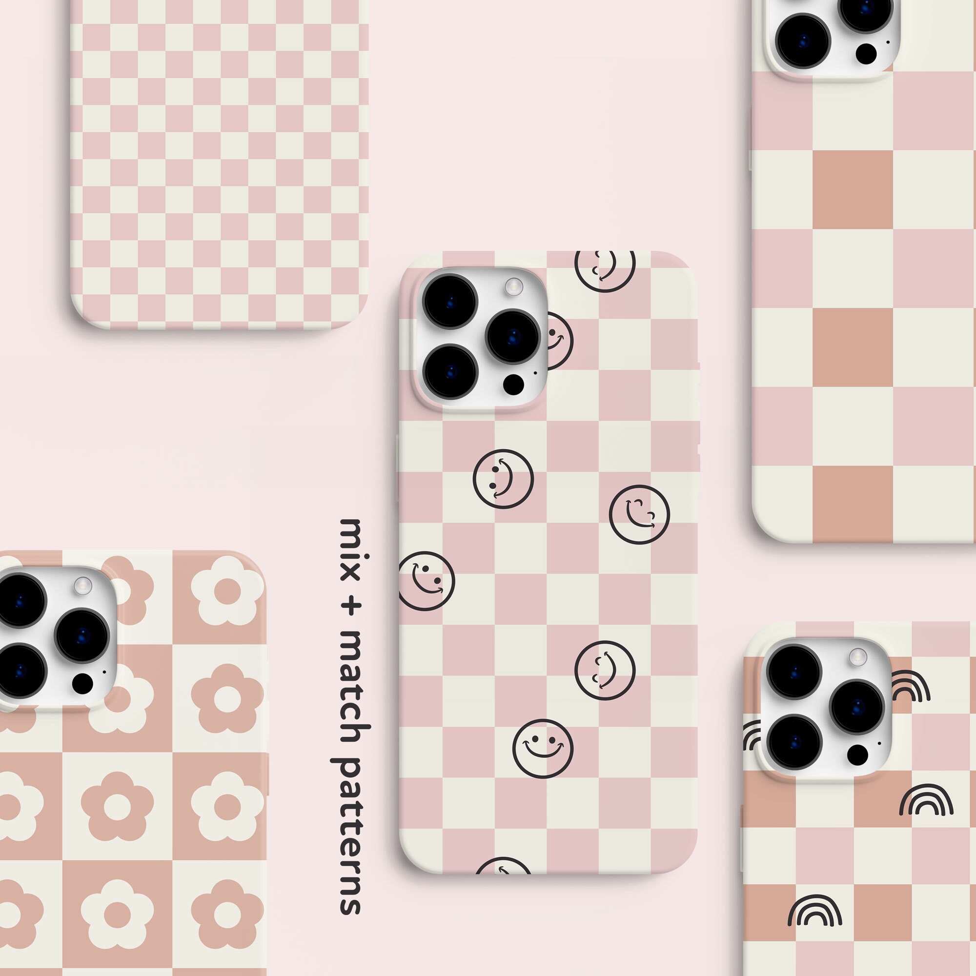 Boho Checker Digital Paper, Aesthetic Pattern Background, Boho Colors ...