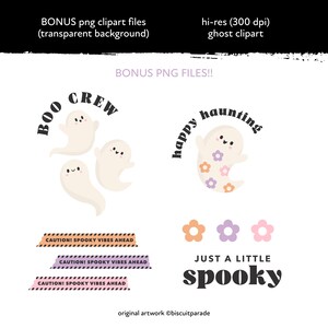 Daisy Ghost Clipart Bundle: Pastel Halloween PNG Files - Etsy