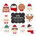 Jolly Christmas Character Svgs: Elf, Santa, Holiday Faces Clipart for ...
