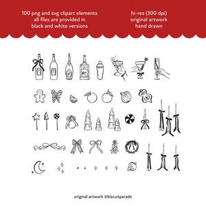 Whimsical Christmas Party Clipart Bundle: Holiday Cocktails ...