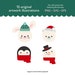 Jolly Christmas Character Svgs: Elf, Santa, Holiday Faces Clipart for ...