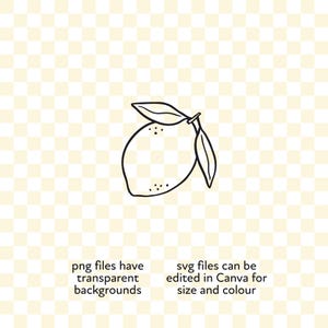 Hand-drawn Lemon Clipart Doodle Bundle: PNG and SVG Graphics (digital ...