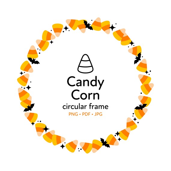 Candy Corn Border Clip Art Halloween Borders Candy Corn | TPT