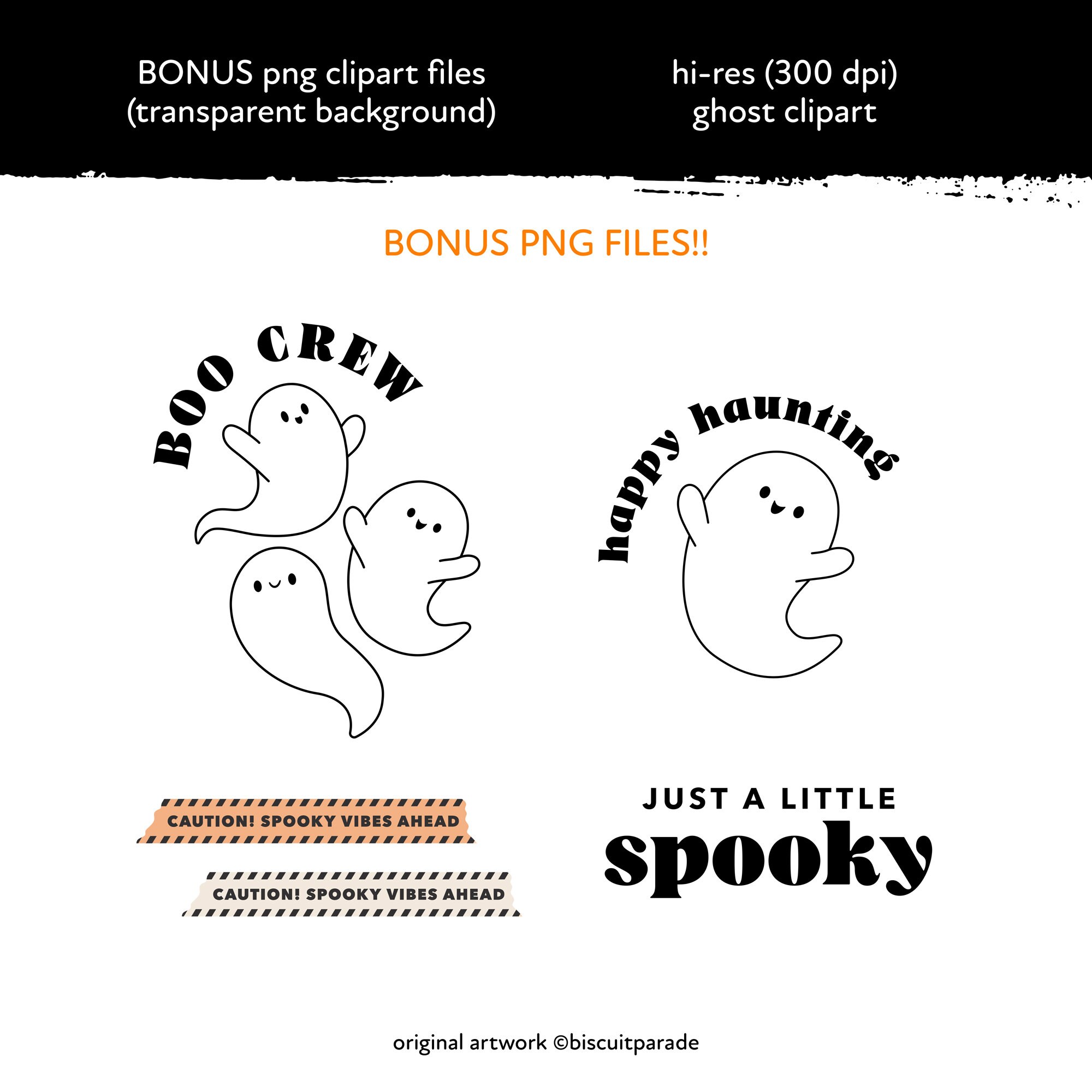 Ghost Halloween Clipart SVG Bundle, Halloween Clipart, Cute Ghosts ...